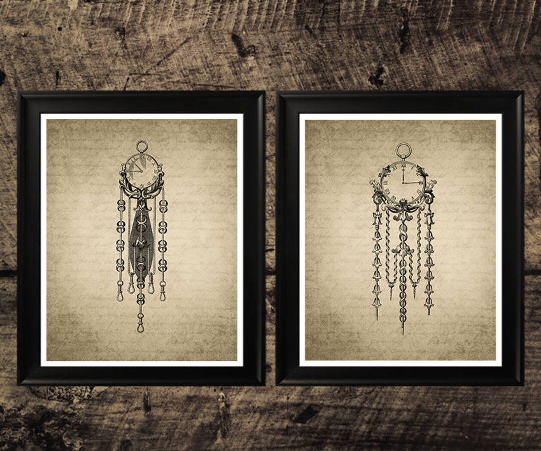 Vintage Clock Print, Wall Decor, Clock Art, Vintage Clock Wall Decor ...