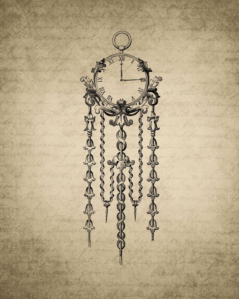 Vintage Clock Print, Wall Decor, Clock Art, Vintage Clock Wall Decor ...