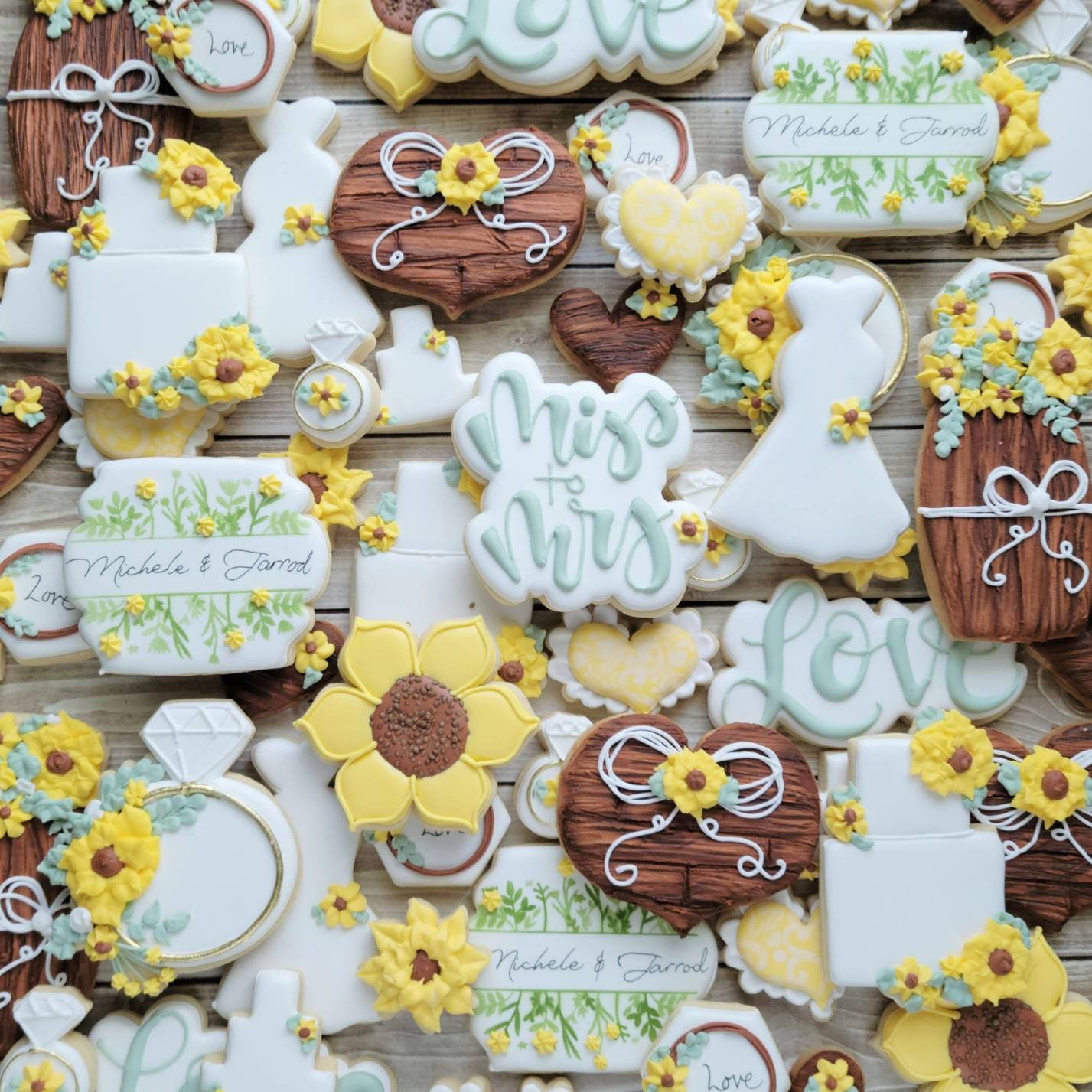 Sunflower Bridal/ Wedding Shower Cookies - Etsy