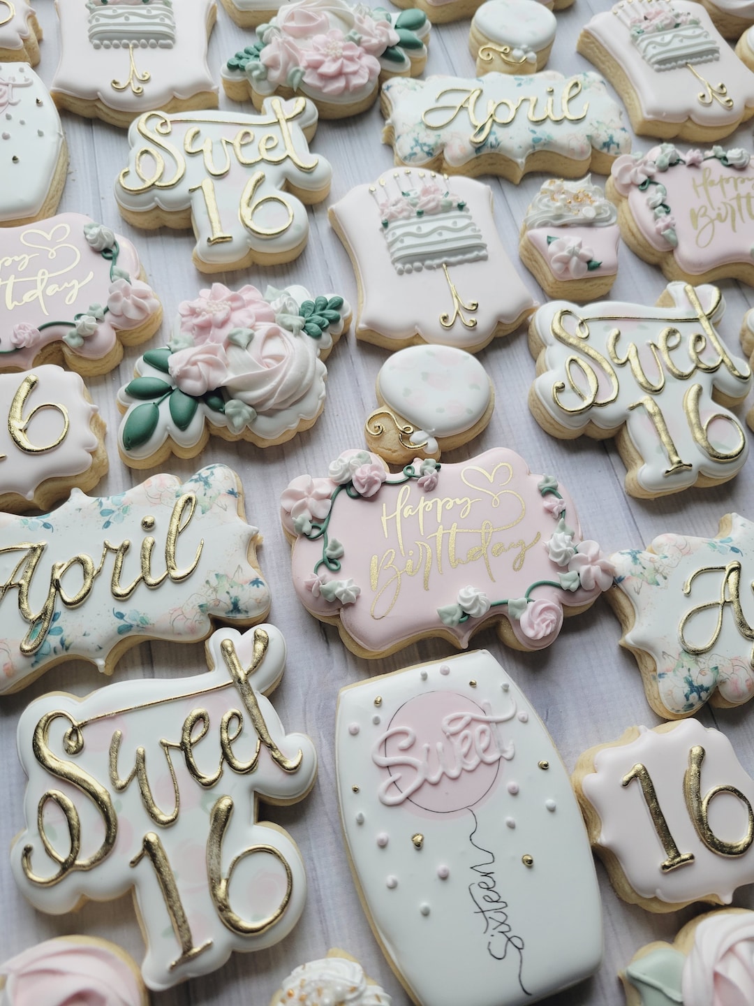 Sweet 16 Birthday Cookies - Etsy