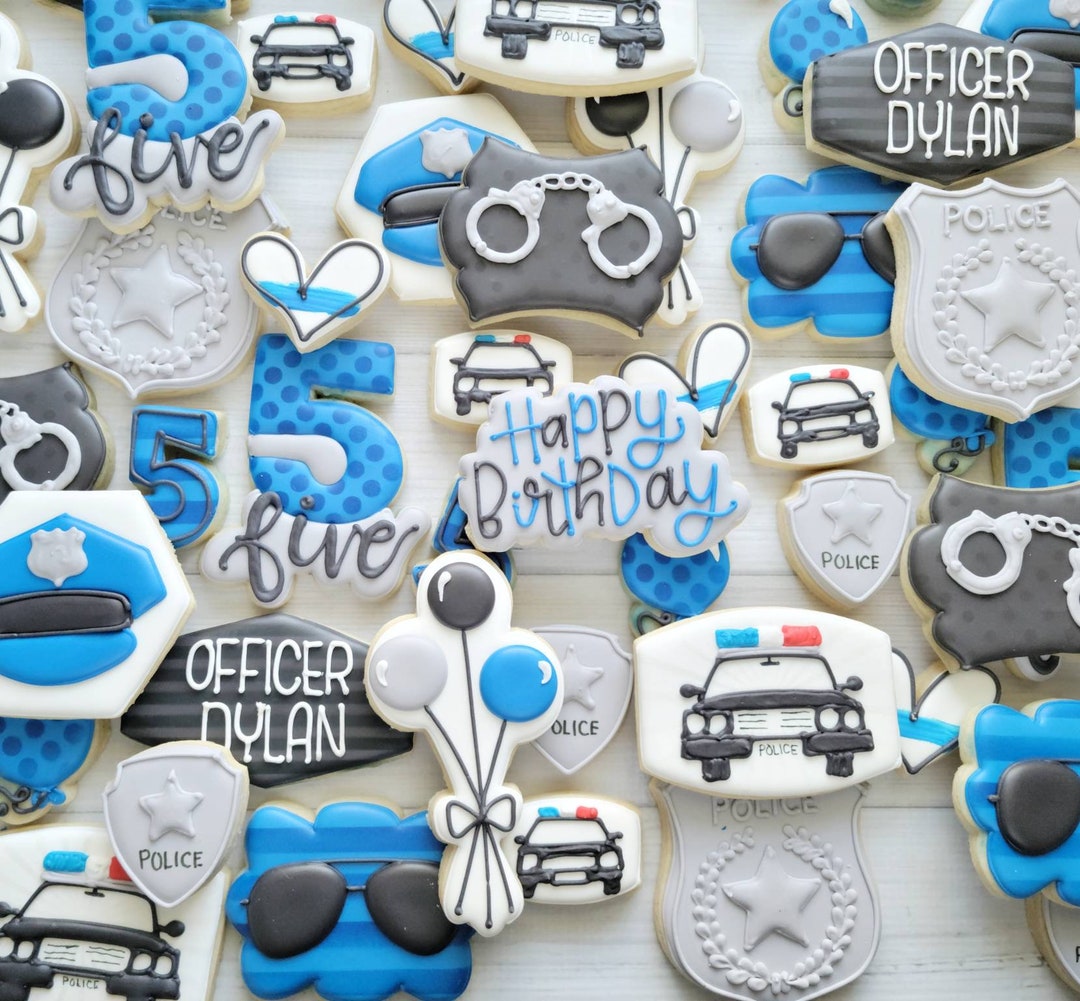 Police Birthday Cookies - Etsy