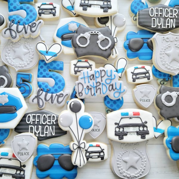 Police Car Cookies - Etsy