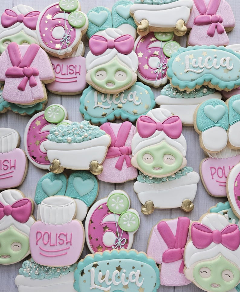 Spa Theme Birthday Cookies - Etsy