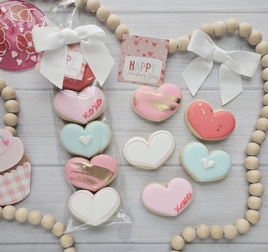 V-day Mini Heart Packs Mini Cookies Ship Feb 9th - Etsy