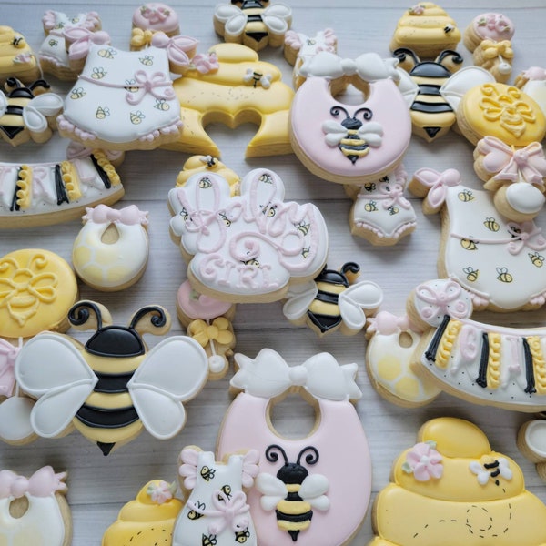 Bumble Bee Baby Shower Cookies - Etsy