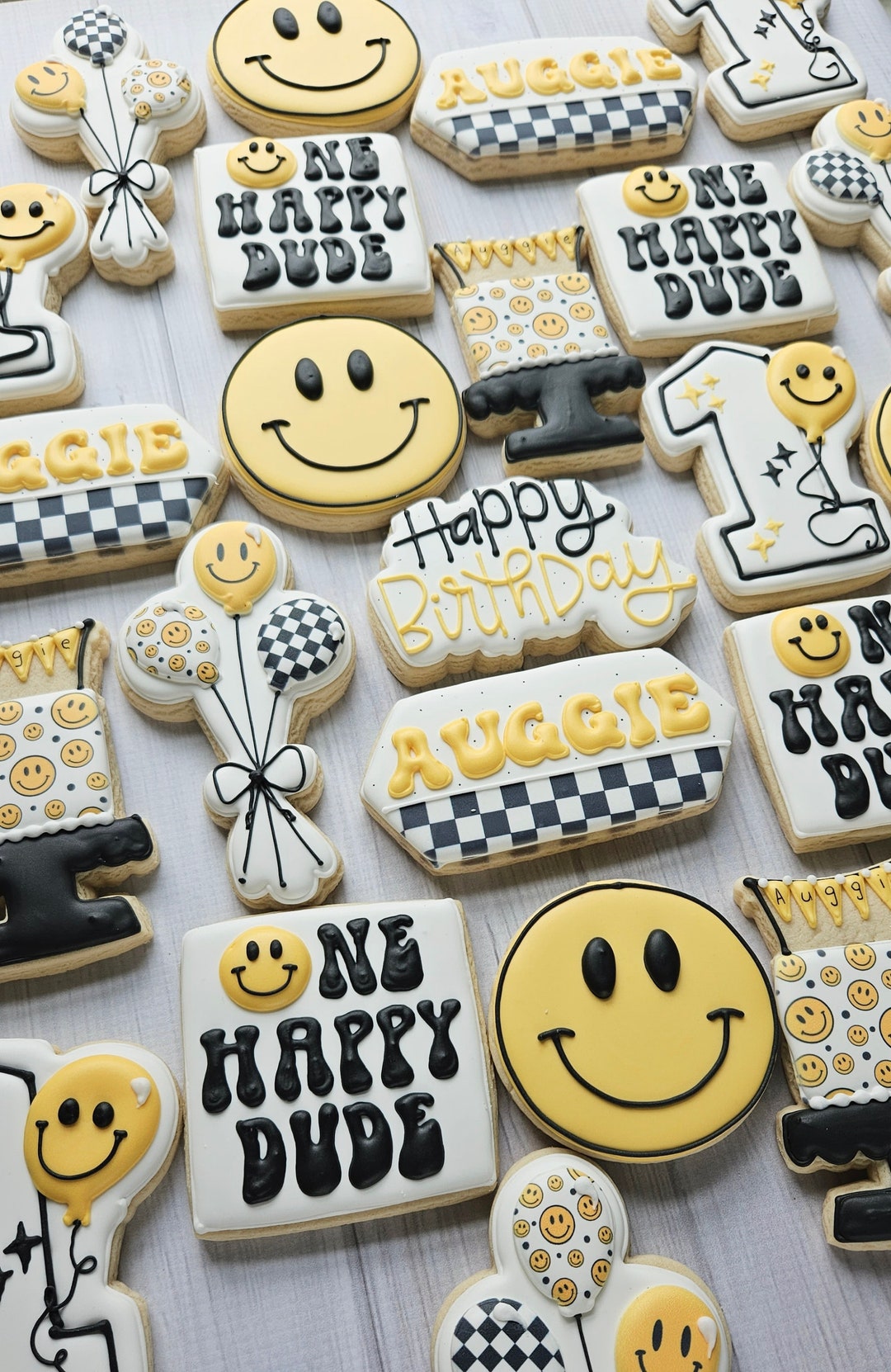 ONE Happy Dude Birthday Cookies - Etsy