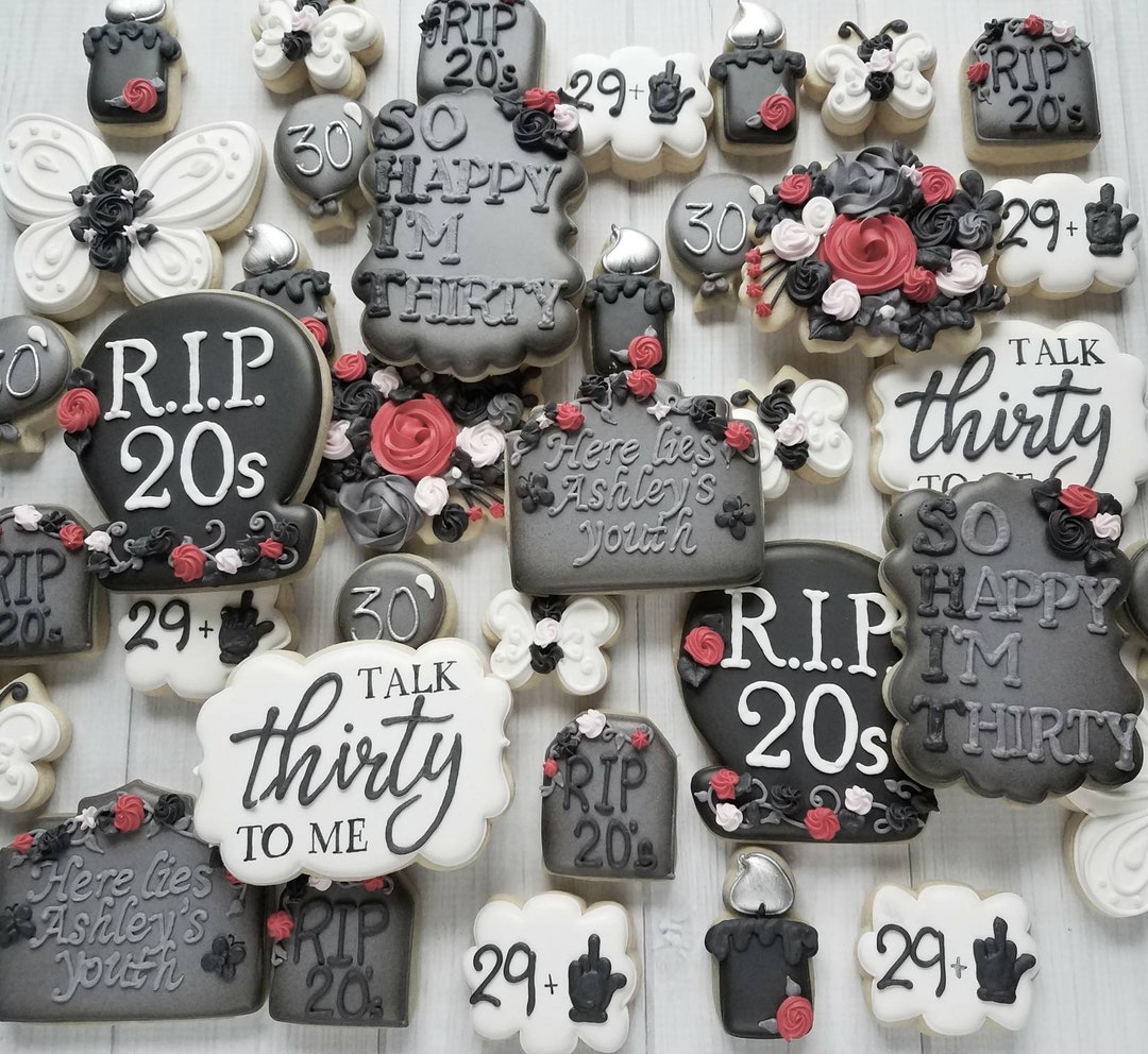Rip 20s Thirtieth Birthday Cookies - Etsy
