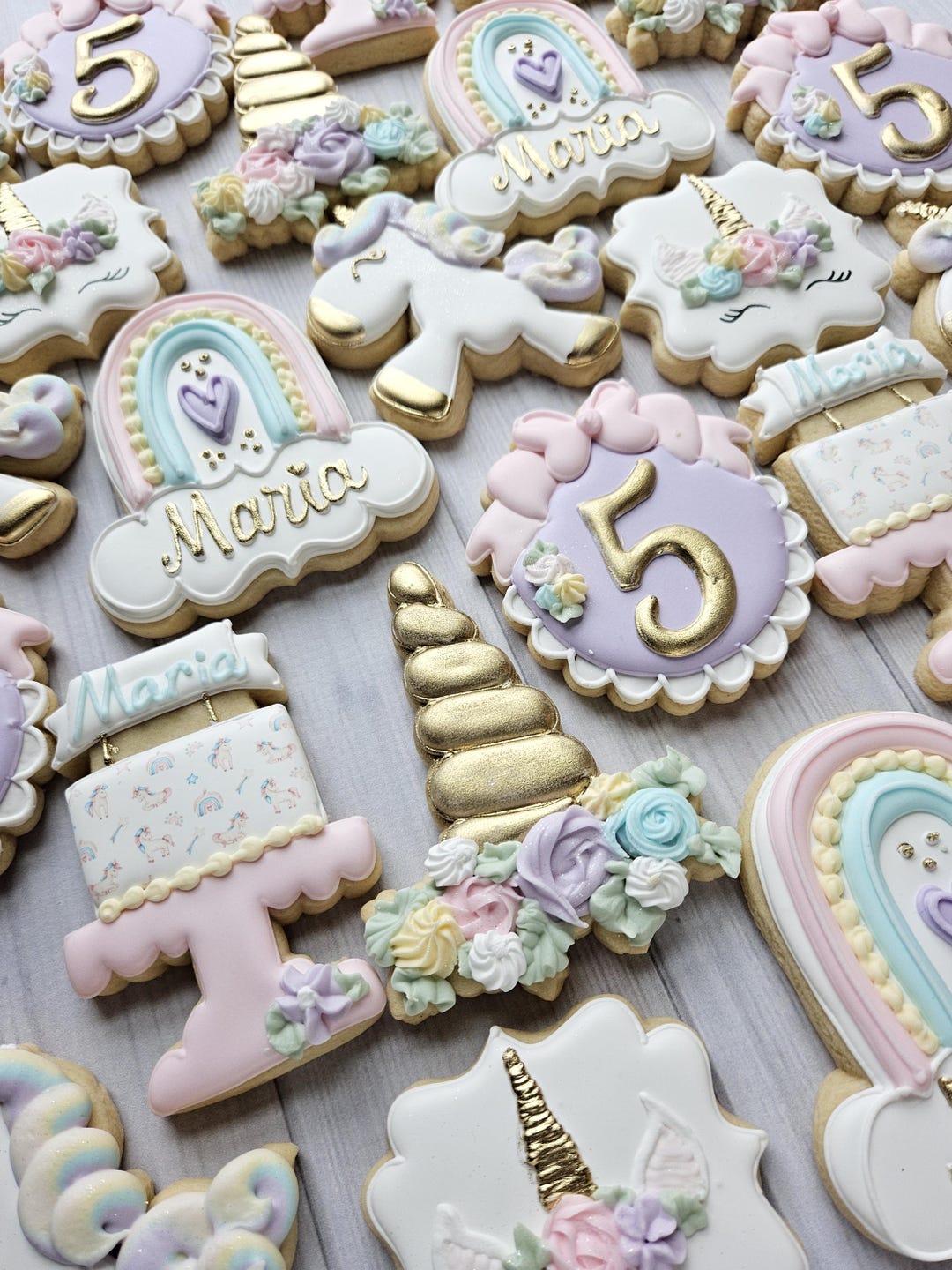 Unicorn Birthday Cookie - Etsy