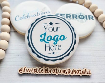 Custom Logo Cookies - Etsy