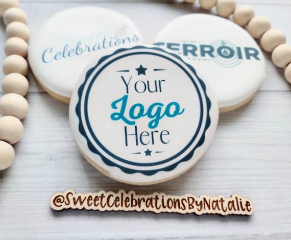 Logo Cookies Custom Printed Cookie Favor - Etsy