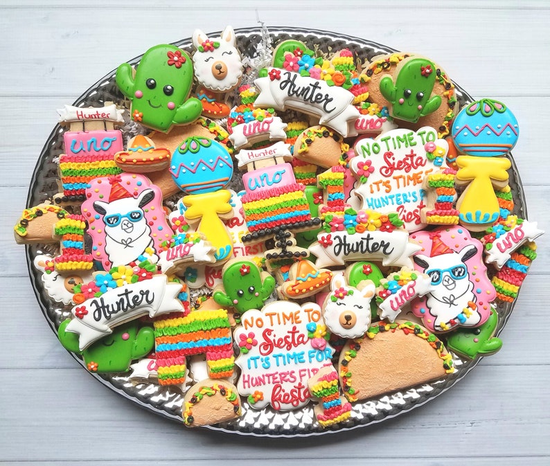 Custom Fiesta Cookies: Personalized Party Favors - Etsy