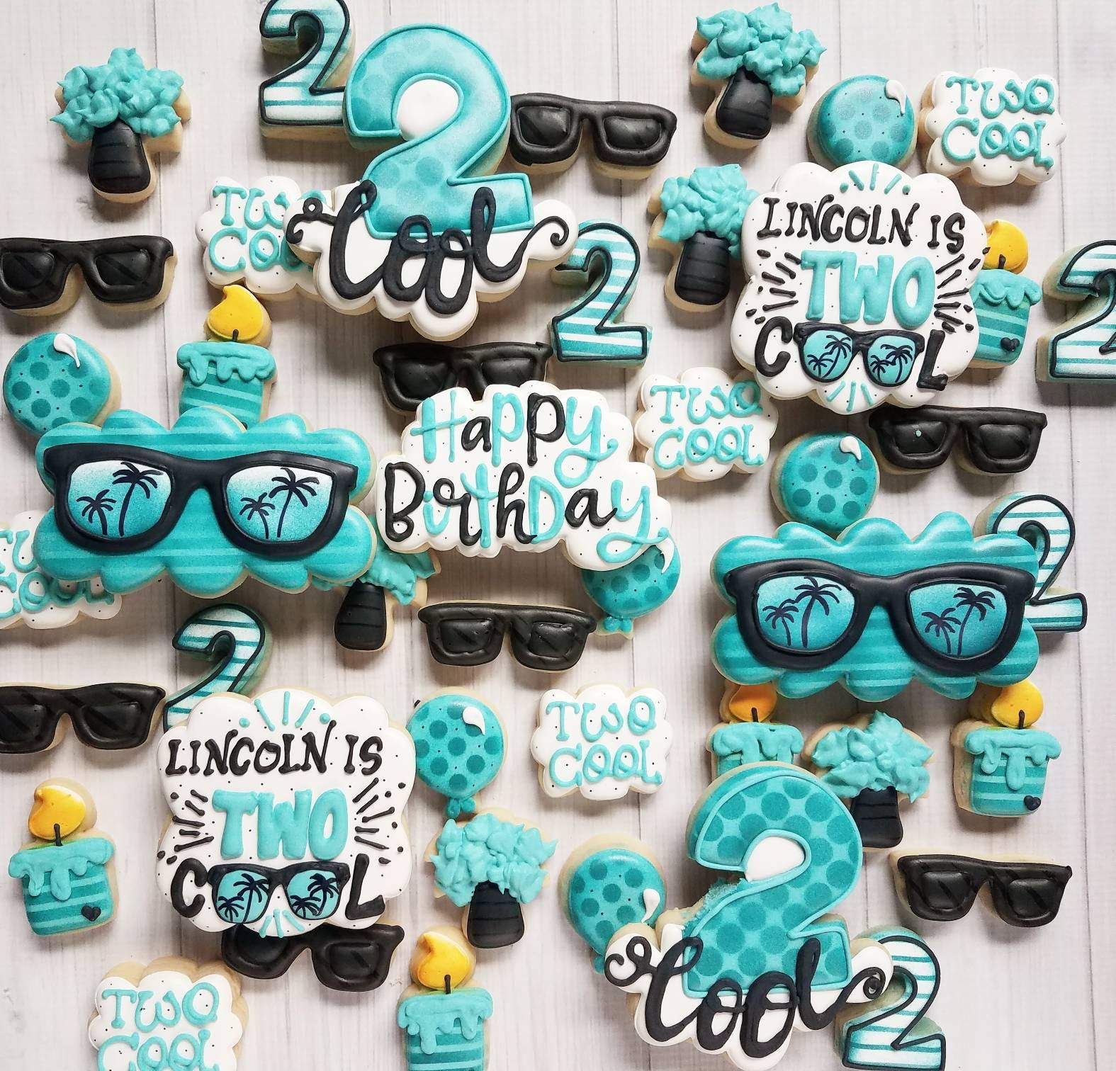 Two Cool Birthday Cookies - Etsy