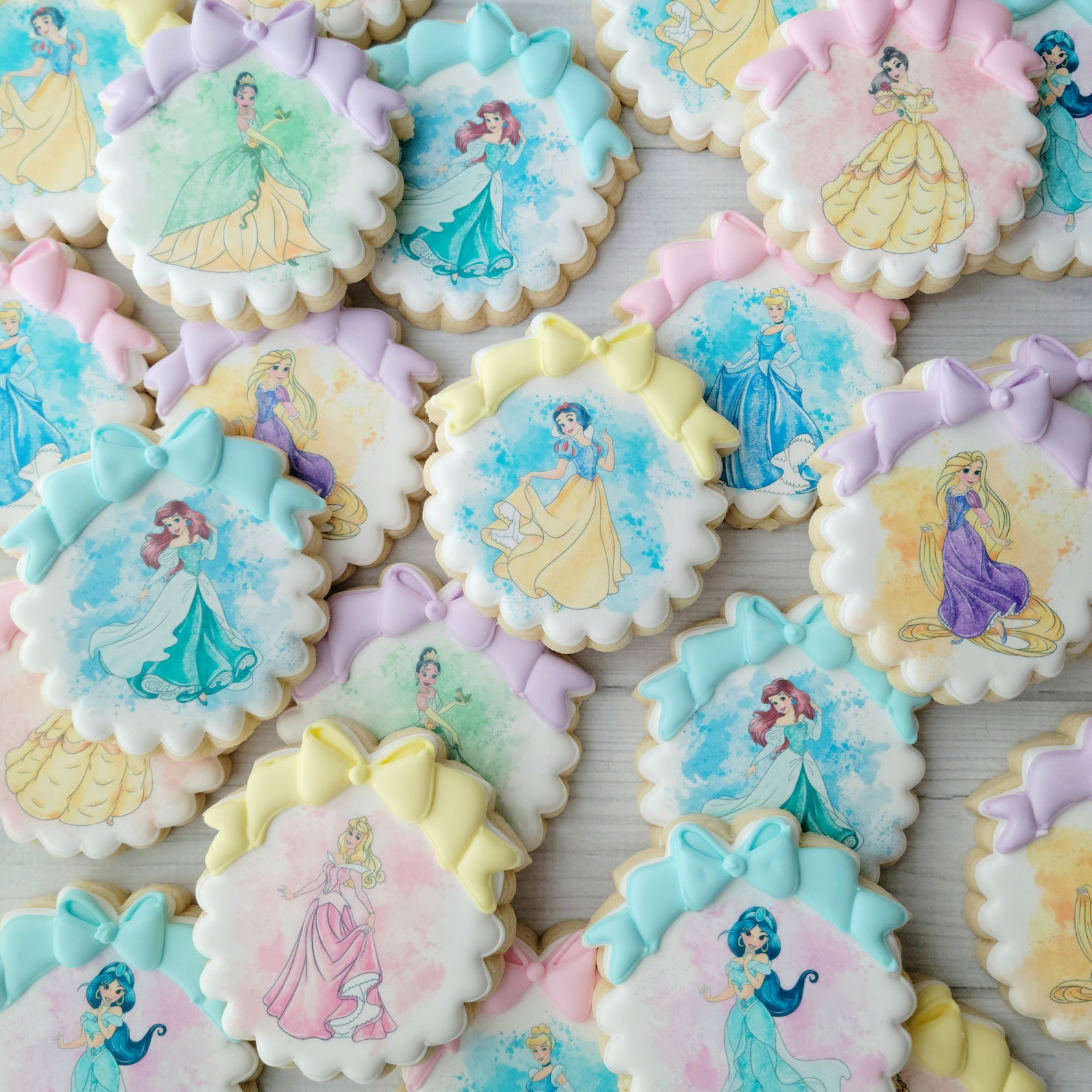 Assorted Princess Cookies 2 Dozen Custom Printed Cookie Favor - Etsy