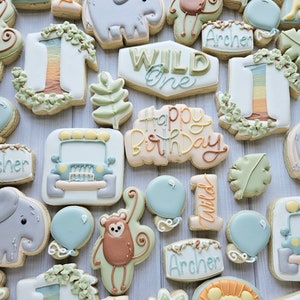 Wild One-jungle Birthday Cookies - Etsy
