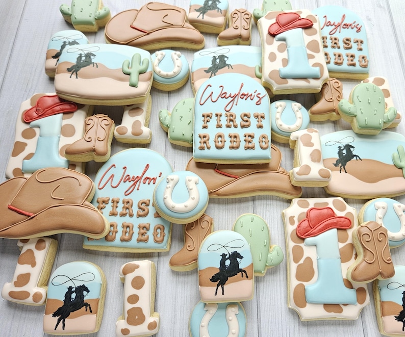 Rodeo/cowboy Birthday Cookies - Etsy