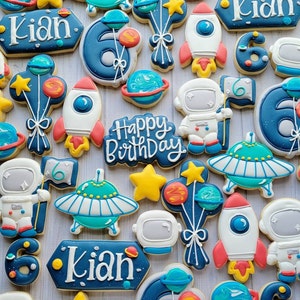 Outer Space Birthday Cookies - Etsy