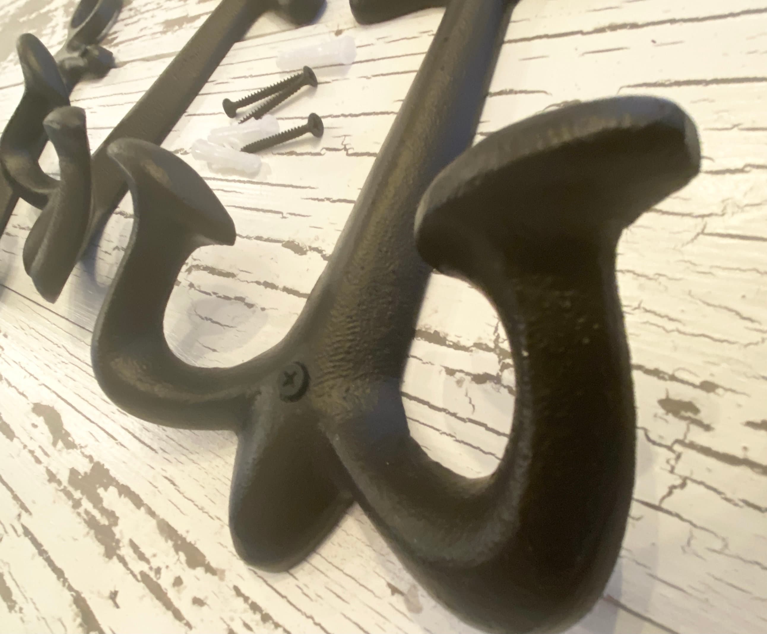 9.25" Tall .. Anchor Wall Hook L Farmhouse Hook L Entryway Hook L ...