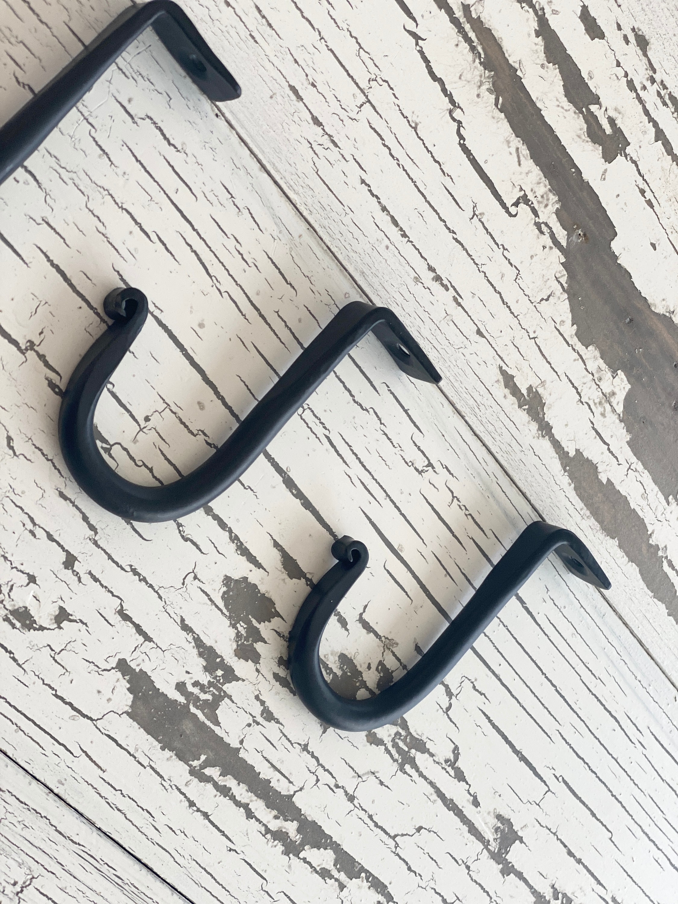 Under Cabinet Under Mount Black Steel Hook Rustic | Etsy