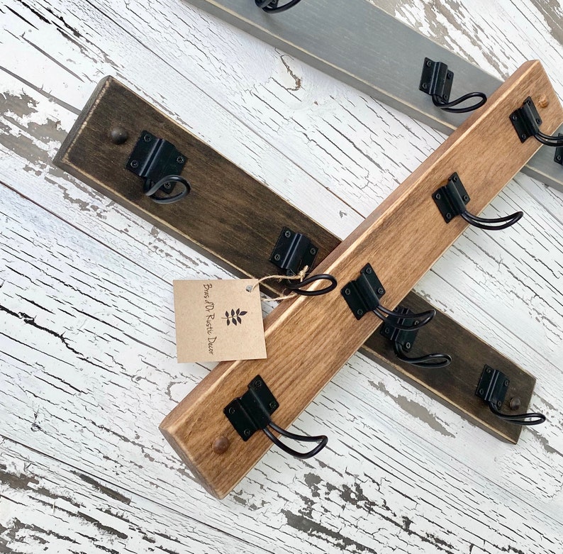 Easy Install Rustic Farmhouse Coat Hook Rack Wood Hook - Etsy Canada