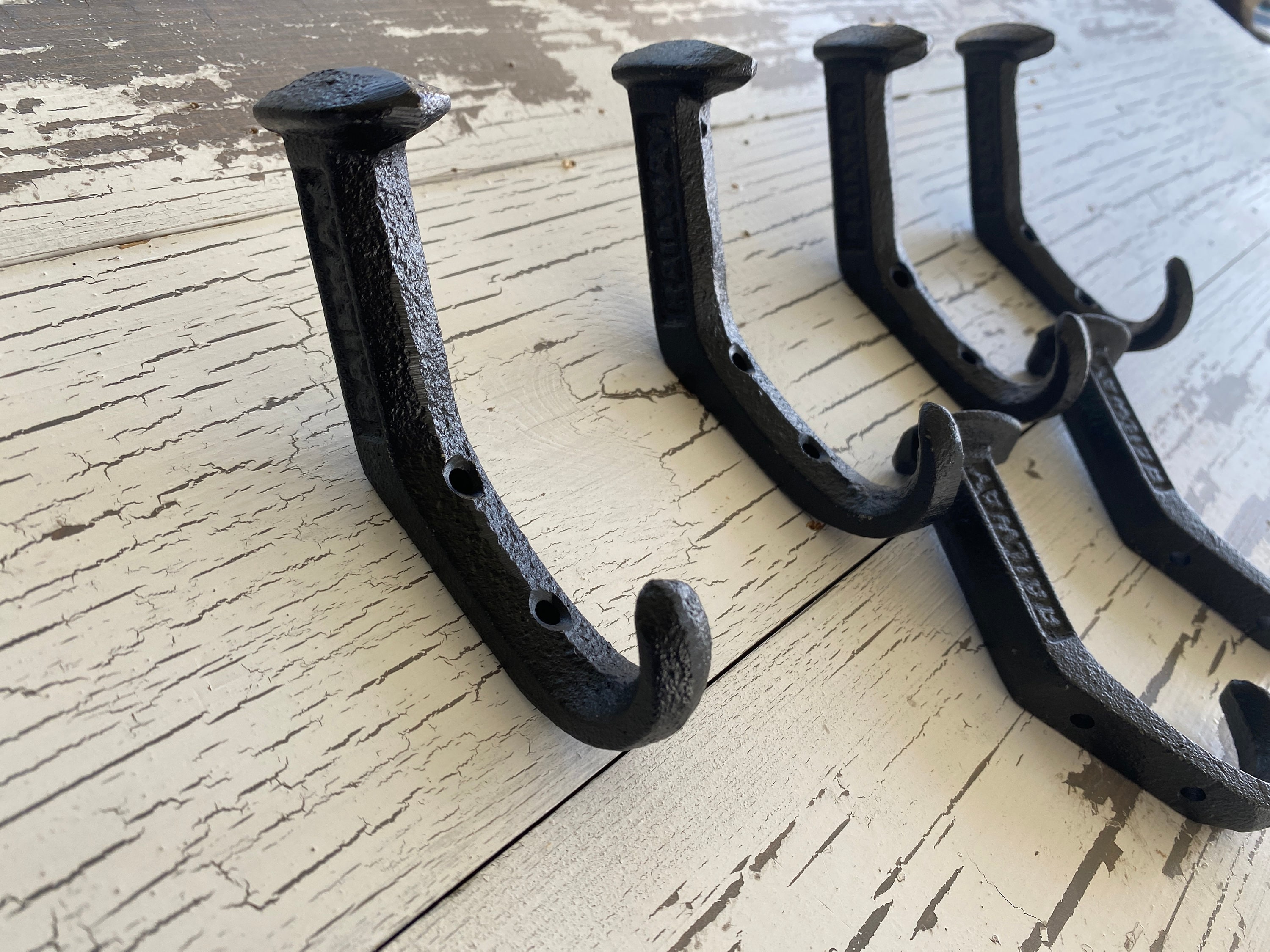 Railroad Spike Hook - Cast Iron Railway Coat Hook - Black Coat Hook ...