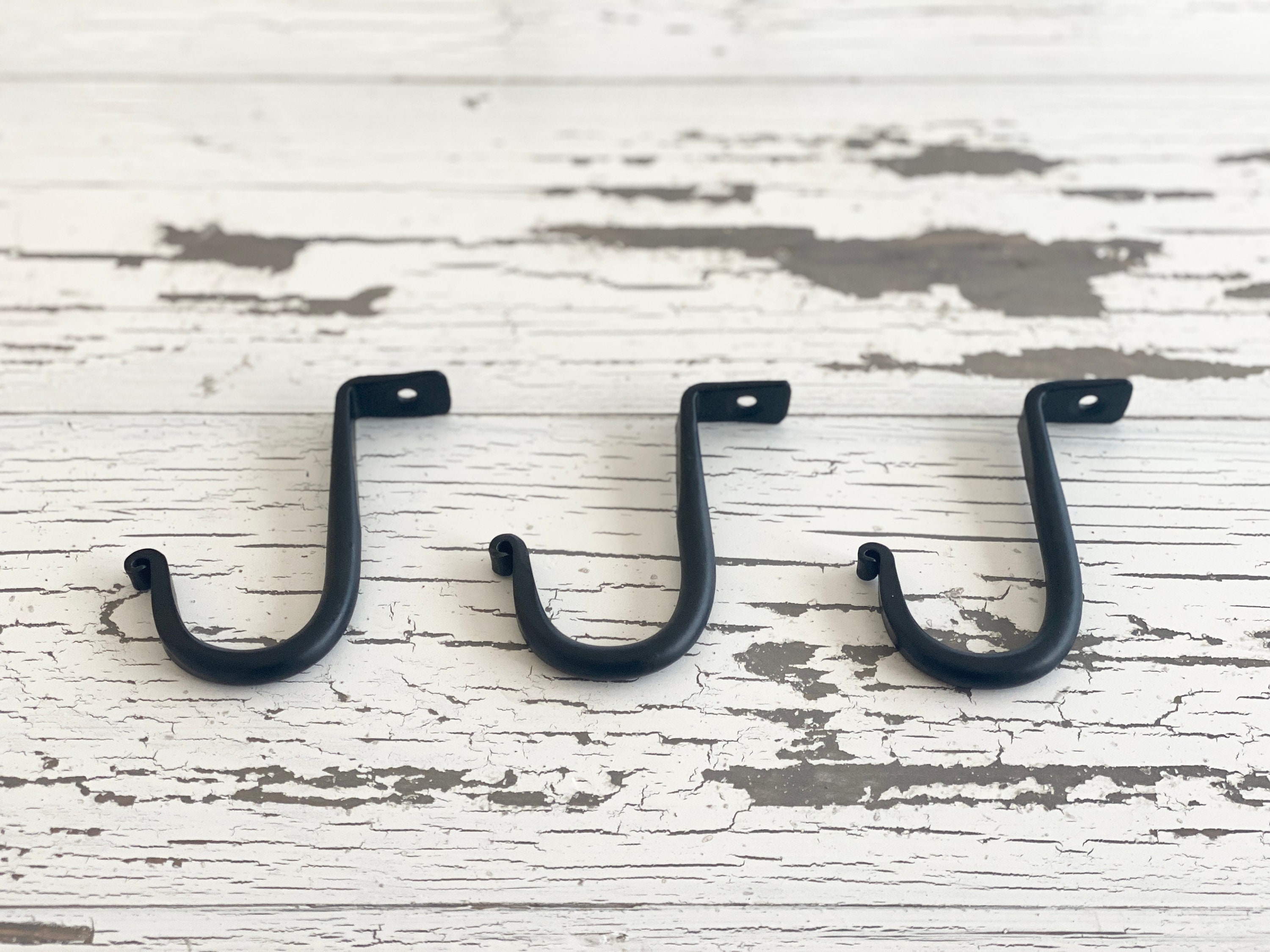 Under Cabinet Under Mount Black Steel Hook Rustic | Etsy