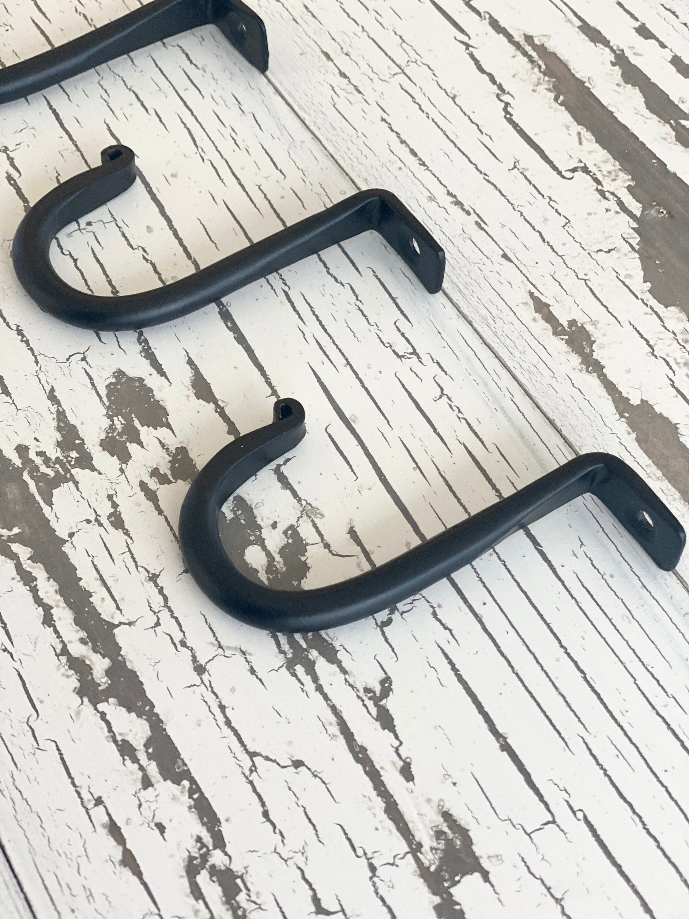 Under Cabinet Under Mount Black Steel Hook Rustic | Etsy