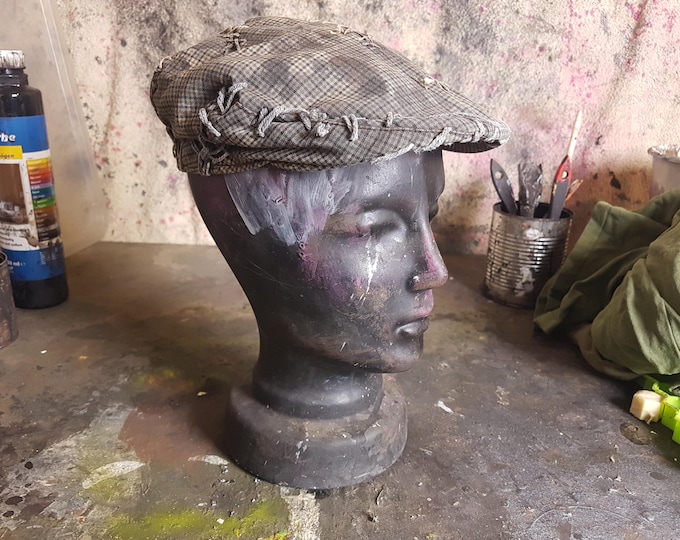 Post Apocalyptic Upcycled Flat Cap - Etsy