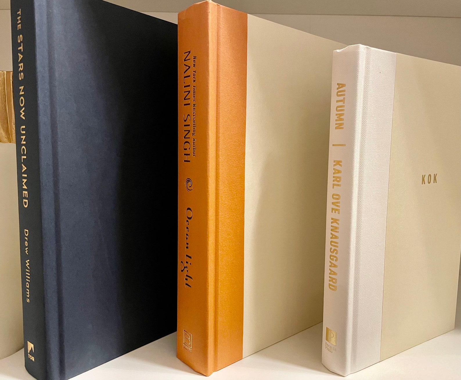 Blue and Gold Decorative Book Stack - Etsy