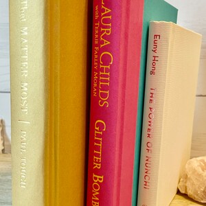 Pink and Gold Decorative Book Stack - Etsy