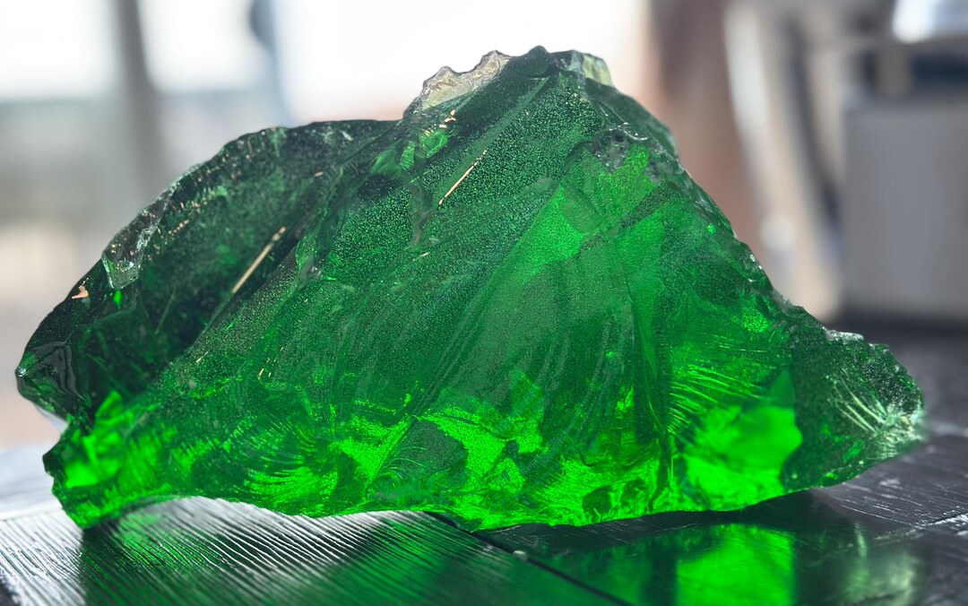 Green Decorative Glass Rock - Etsy