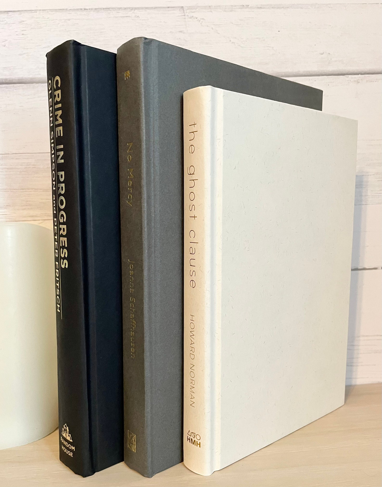 Neutral Gold Decorative Book Stack - Etsy