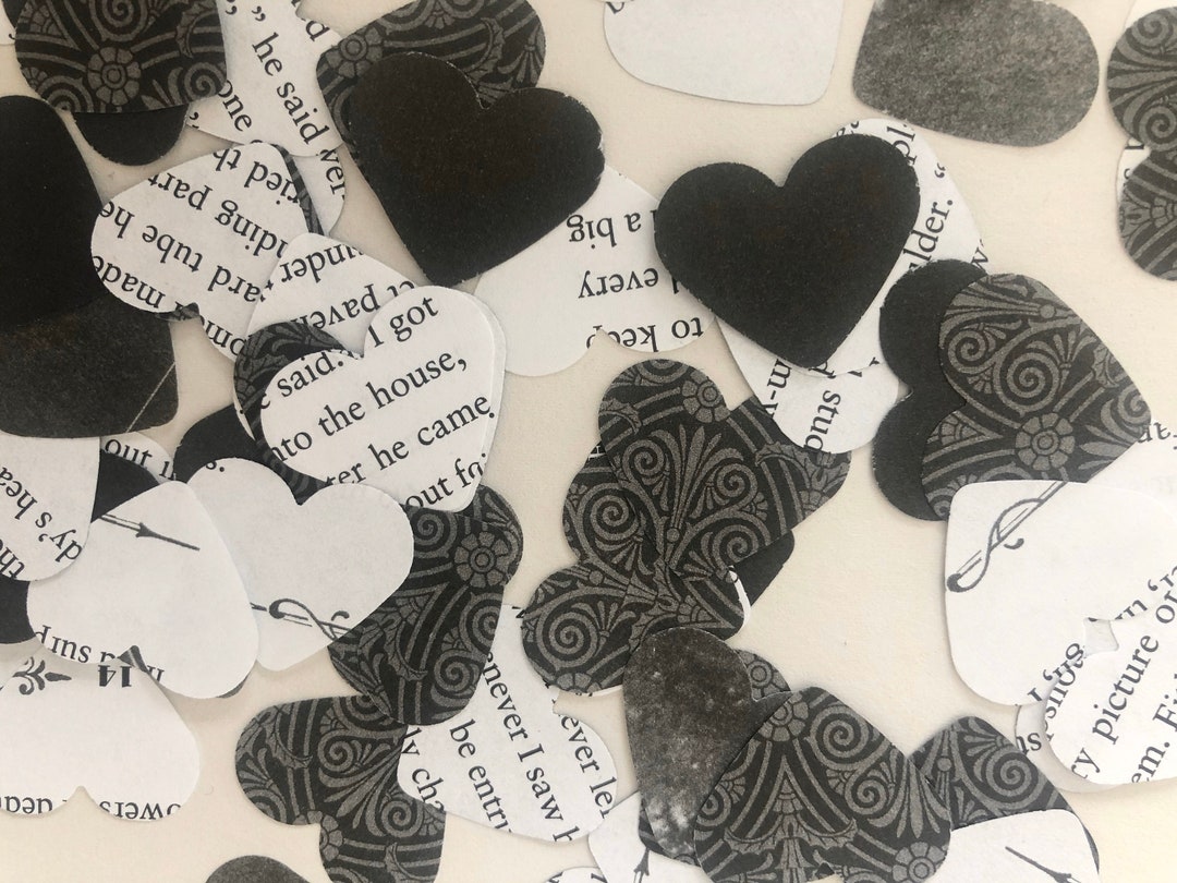 Black White Gray Book Confetti 400 Heart Shape Miss Peregrine’s Home ...