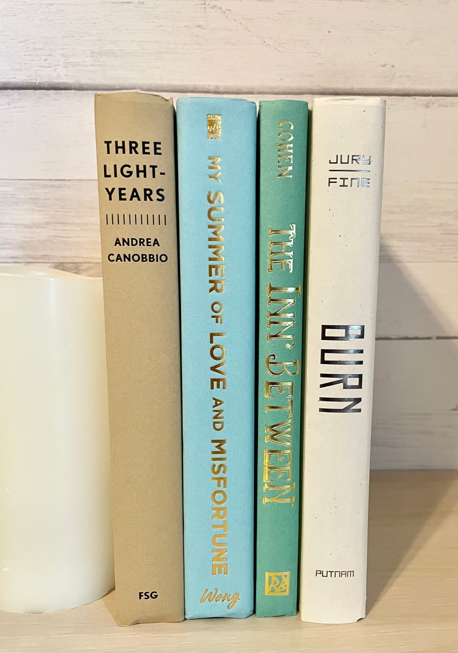 Blue Green Decorative Book Stack | Etsy