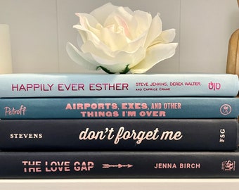 Bright Pink Decorative Book Stack | Etsy