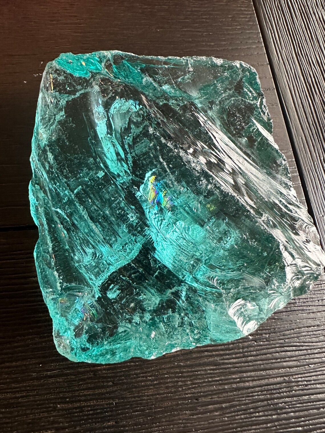Aqua Decorative Glass Rock - Etsy