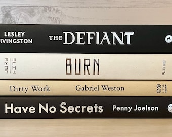 Black and White Decorative Book Stack Set | Etsy