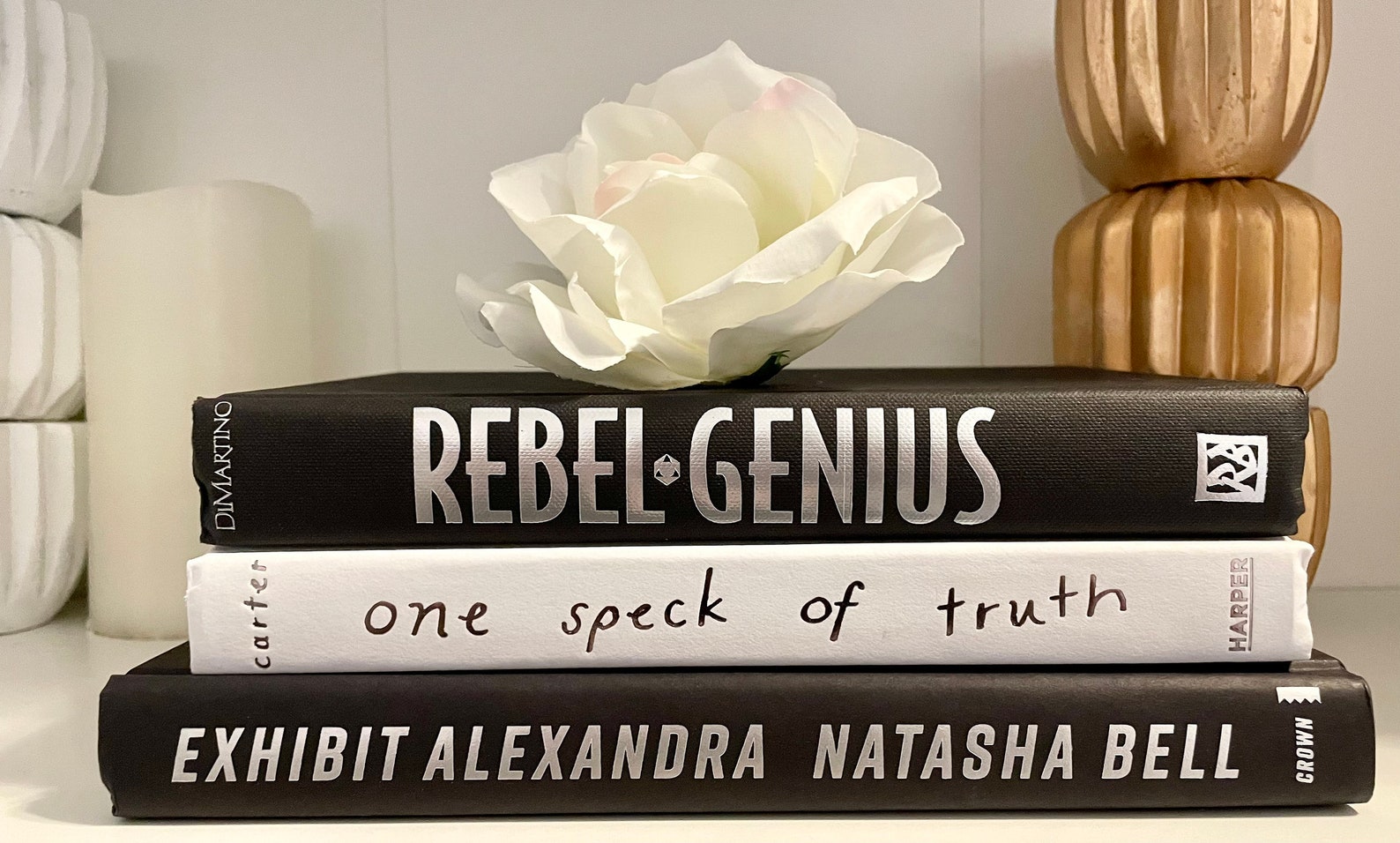 Black and White Decorative Book Stack | Etsy