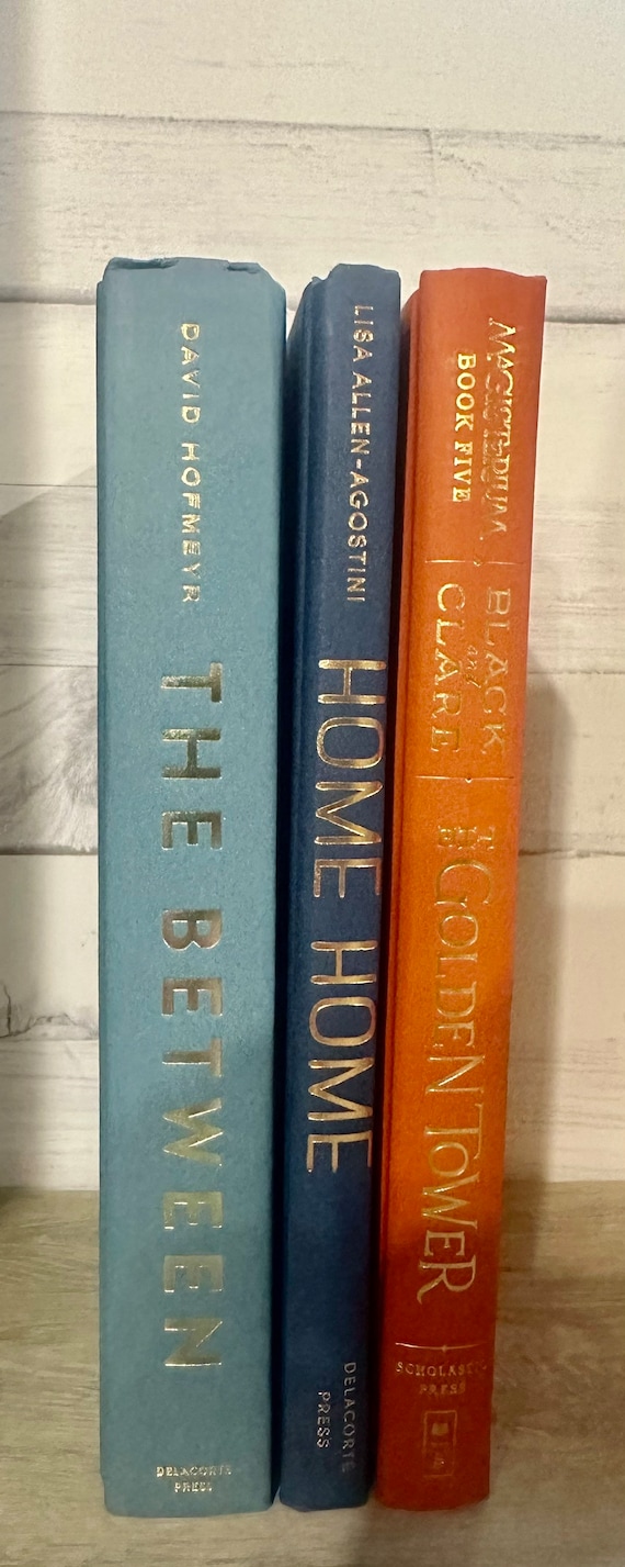 Blue And Orange Book Stack