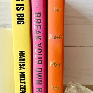Pink Orange and Yellow Decorative Book Stack - Etsy