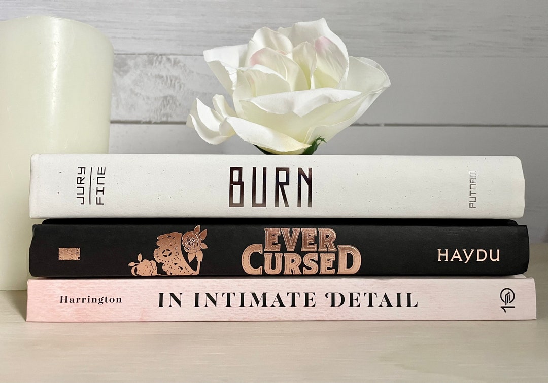 Blush Pink Decorative Book Stack - Etsy