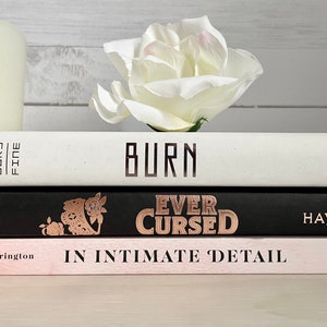 Blush Pink Decorative Book Stack - Etsy