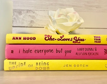 Pink and Aqua Decorative Book Stack - Etsy