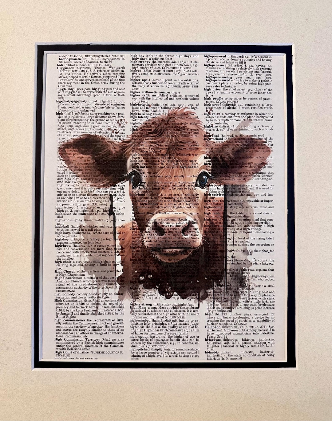 Upcycled Vintage Dictionary Peeking Cow Art - Etsy