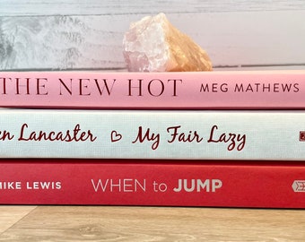 Blue and Pink Decorative Book Stack - Etsy