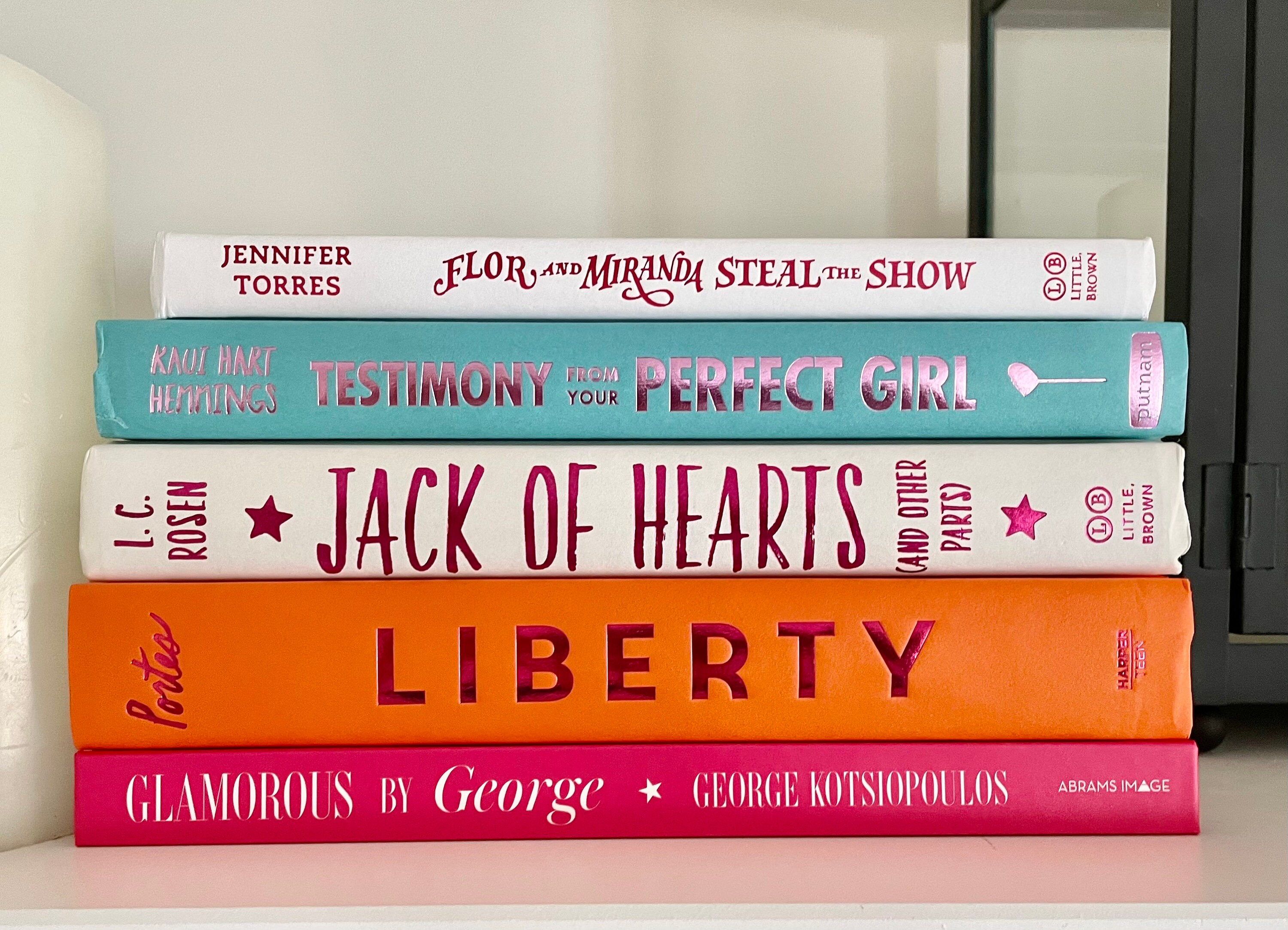 Bright Pink Decorative Book Stack | Etsy