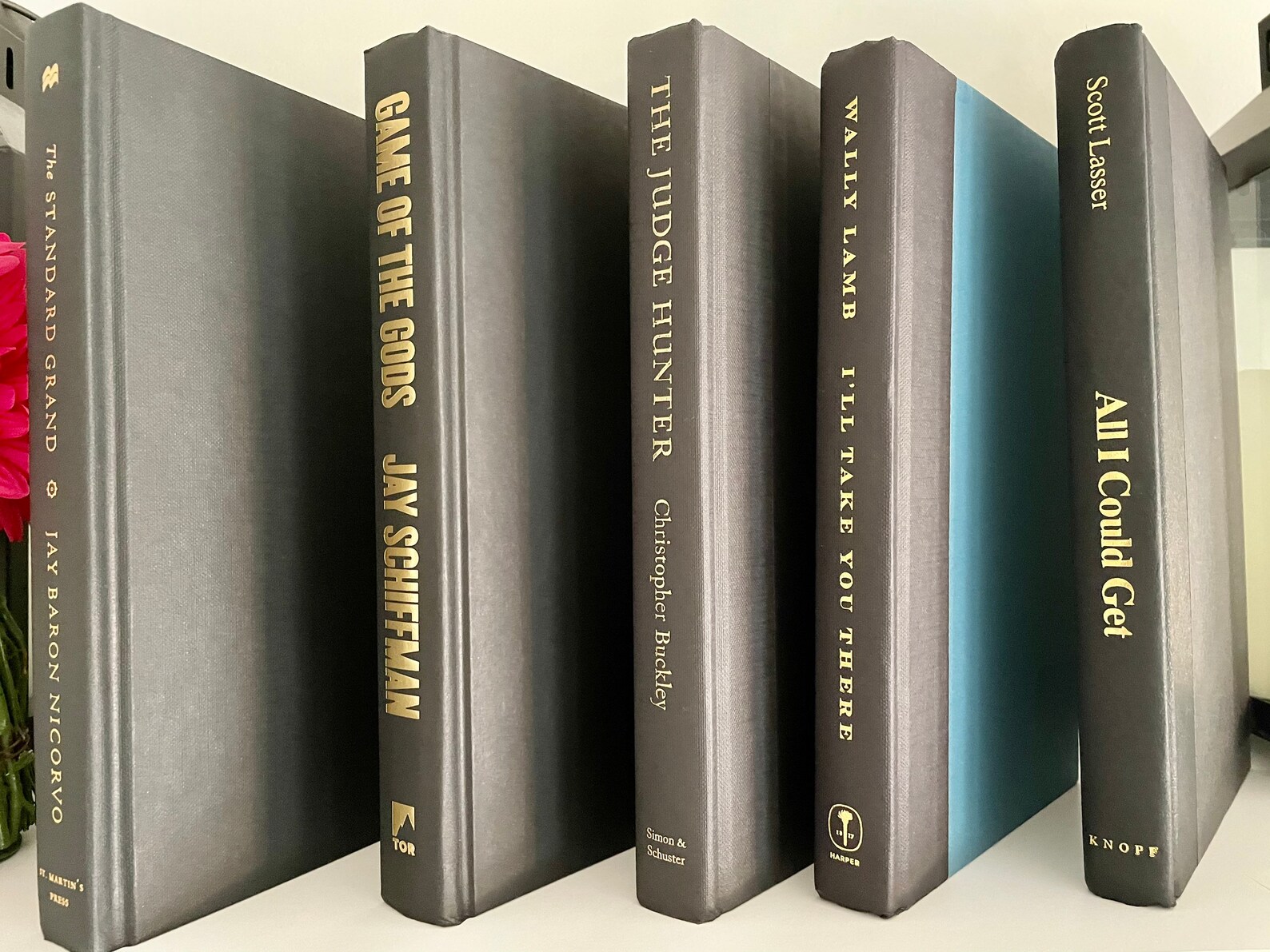 Black and Gold Decorative Book Collection Stack Set | Etsy