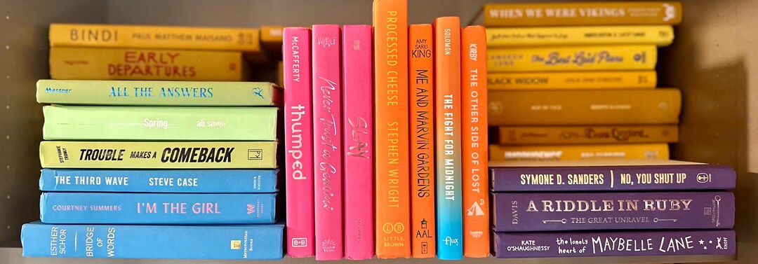 Books by Color Decorative Book Stack - Etsy