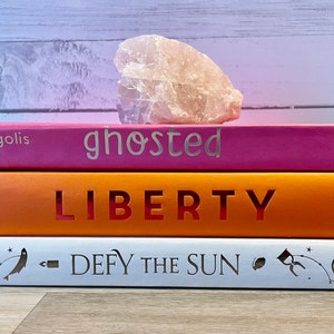 Pink and Orange Decorative Book Stack - Etsy