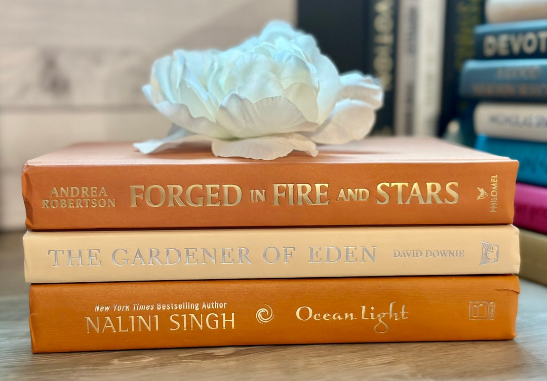 Orange Decorative Book Stack - Etsy.de