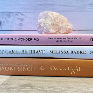 Pink and Orange Decorative Book Stack - Etsy